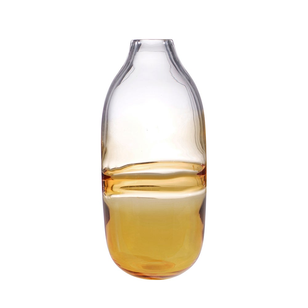 AMBER SWIRL GLASS VASE | Textures Warehouse